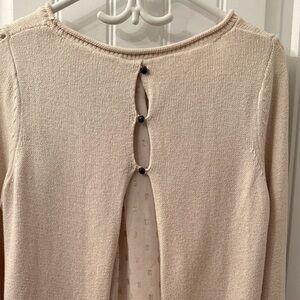 Lucky Brand | Sweaters | Lucky Brand Small Cream Cinema Split Back ...